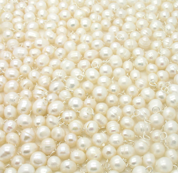 Freshwater Pearls Bead Charms - White Freshwater Pearl Bead Dangles ...